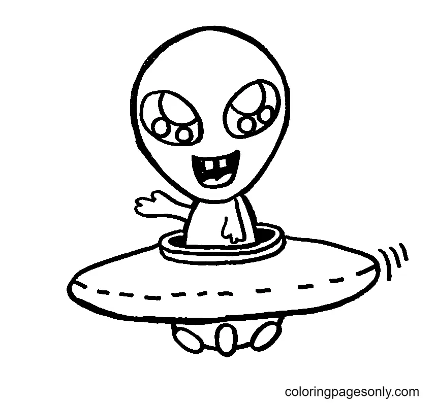 Alienigenas Para Colorear 17 y Pintar - Imágenes Para Dibujar Gratis