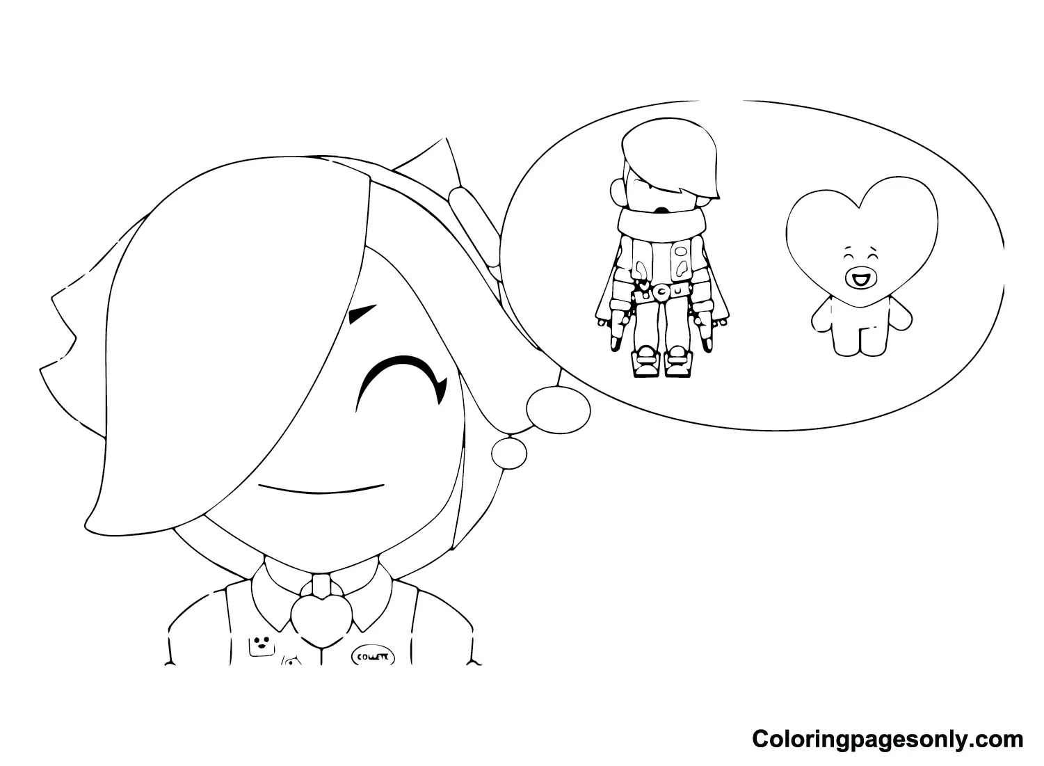 Colette Brawl Stars Coloring Pages to Print - Free Printable Coloring Pages