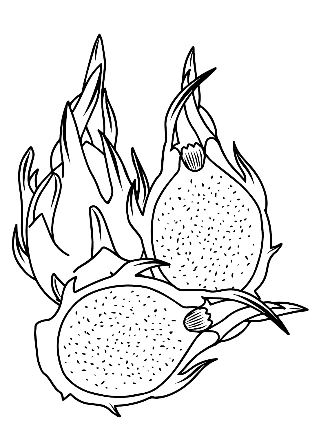 Dragon Fruit Coloring Pages 7 Printable for Free Download