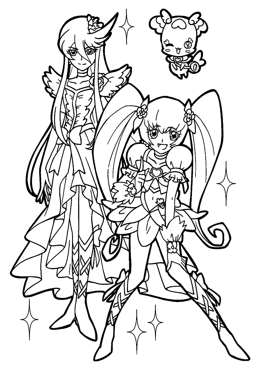 Glitter Force Coloring Pages 5 Printable for Free Download