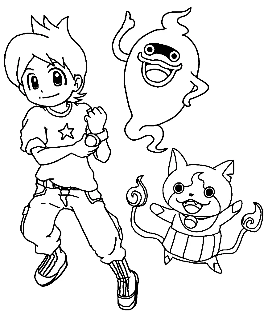 Yo Kai Watch Para Colorear 21 y Pintar - Imágenes Para Dibujar Gratis