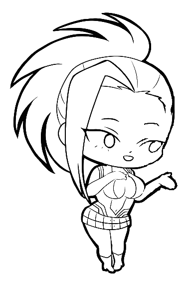 Momo Yaoyorozu Coloring Pages Printable For Free Download