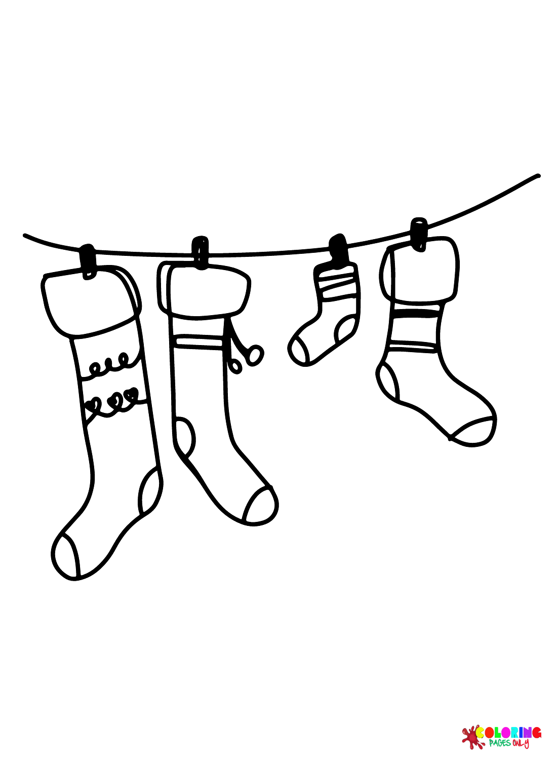 Sock Coloring Pages