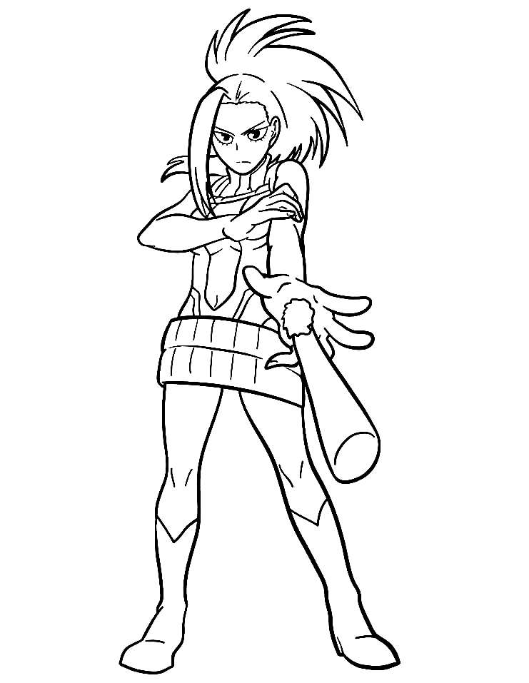 Anime Girl Momo Yaoyorozu Coloring Page Free Printable Coloring Pages
