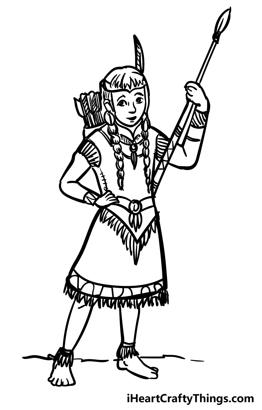 Native American Girl Coloring Pages