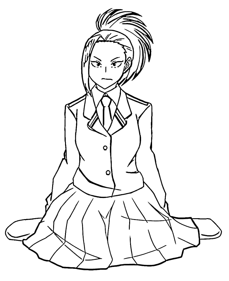 Momo Yaoyorozu Coloring Pages Printable For Free Download